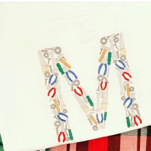 M Tools Alphabet Embroidery Design - Etsy