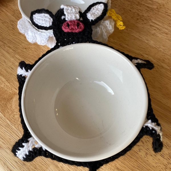 PATTERN Crochet Cow Bowl Cozy - Etsy