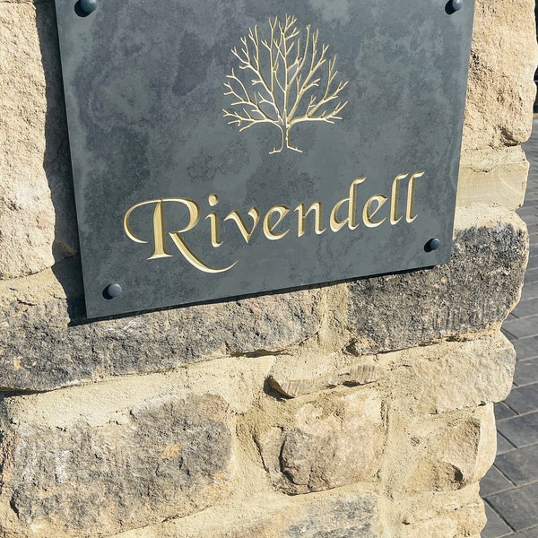Personalised Deep Engraved Slate House Sign - Etsy UK