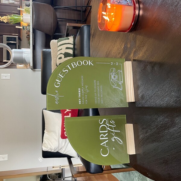 Cards & Gifts Half Arch Table Sign | Gift and Cards Sign | Modern ...