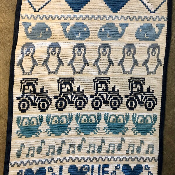 Thunderbird and Saguaro Cactus Mosaic Crochet Patterns - Charts Only - Etsy