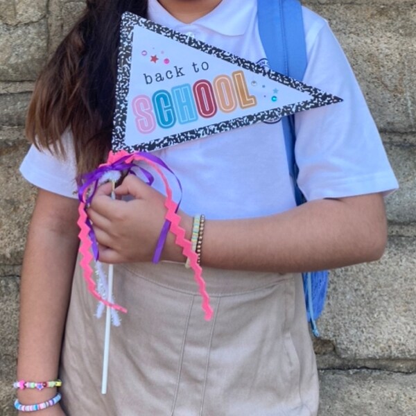 First Day of 4th Fourth Grade Pennant Flag Printable Homeschool School ...