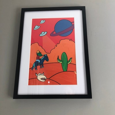 Alien Thinker Poster / Cosmic Poster / Alien Art Print - Etsy