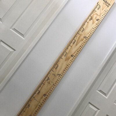 Completed Custom Made Personalised Wooden Ruler Height Chart Metric and ...