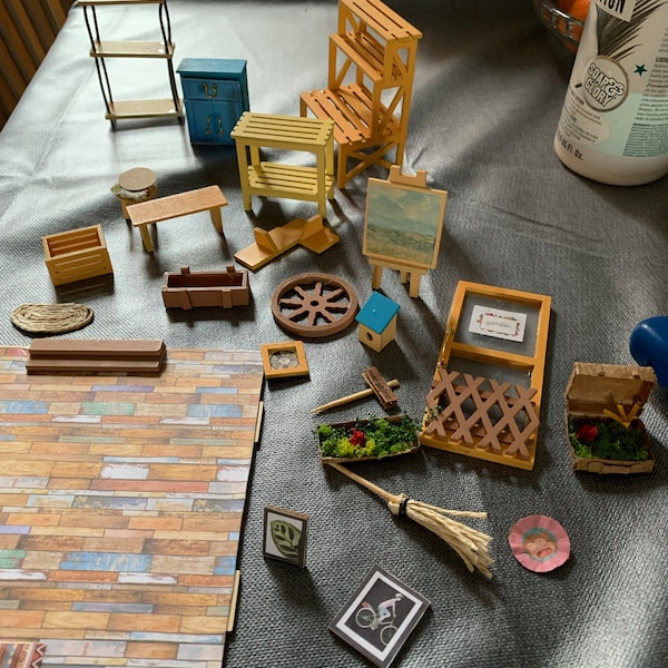 Build Your Own Greenhouse, Doll House DIY Kit, Model Set, Miniature ...