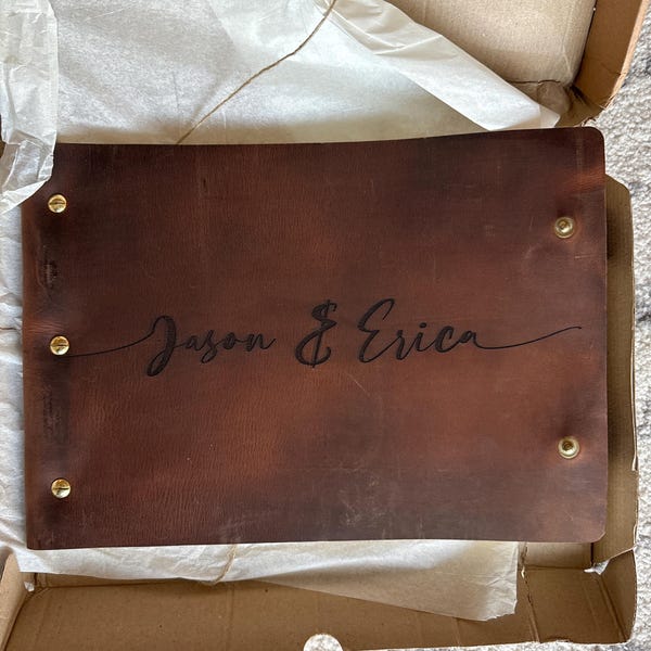 Custom Engraved Adventure Memory Book With Photo Album, Handmade Custom ...