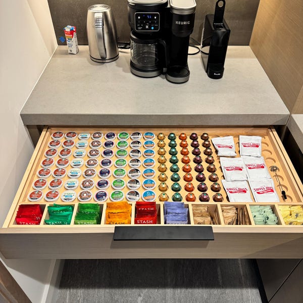 Two Tier Drawer Organizer With Sliding Tray for Utensils Silverware ...