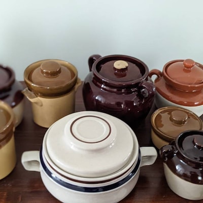 Cookson Pottery USA Ceramic Planter, Art Deco Vintage Plant Pot, Gold ...