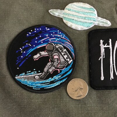 Patchclub Space Surfing Astronaut Patch Cool Space Surfer Patches ...