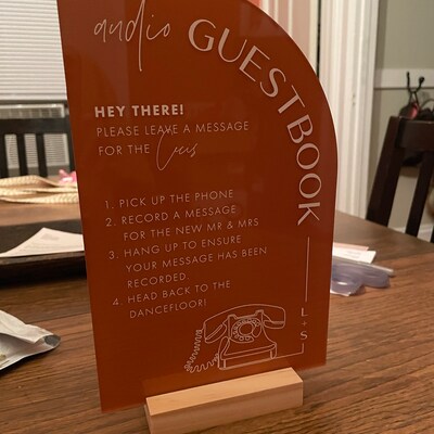 Audio Guestbook Sign With Initials Leave a Message Telephone Guestbook ...