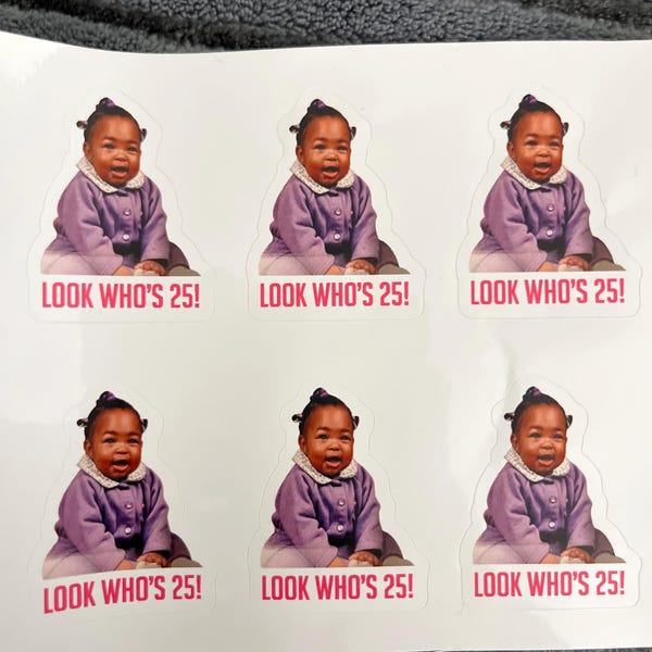 Custom Face Stickers, Personalized Stickers, Custom Party Favors, 30th ...