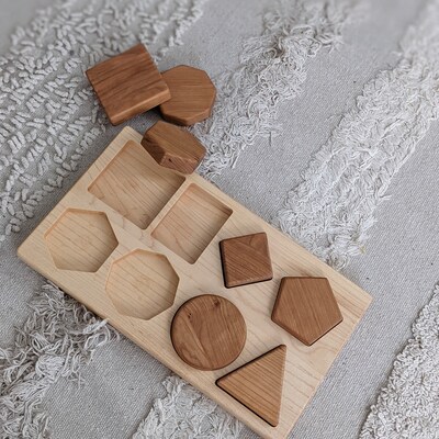 Wooden Shapes Puzzle - Etsy