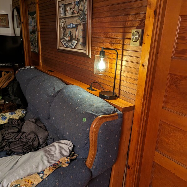 Powered Wood Console Table 5 Inches Deep | Behind the Sofa Table With ...