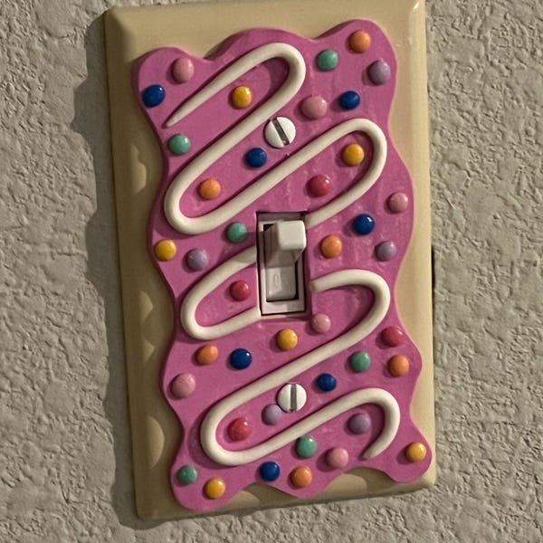 Pastry Tart Light Switch Cover/ Breakfast Faux Food Decor/ Popular Food ...