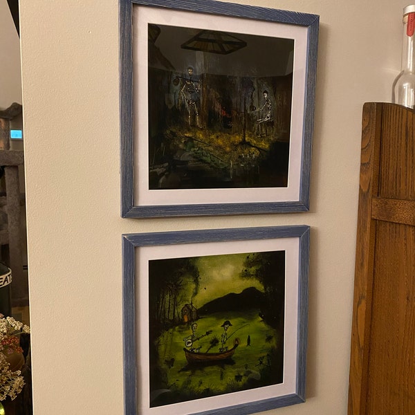 10x10" PHYSICAL PRINT - Swamp Skeletons Print on Enhanced Matte Paper ...