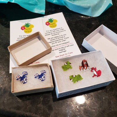 Pascal Earrings/tangled/disney Princess Sidekick/rapunzel/handmade to ...