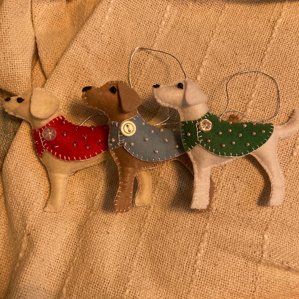 Labrador Felt Ornament PDF Sewing Pattern. Dog Christmas Ornament DIY ...