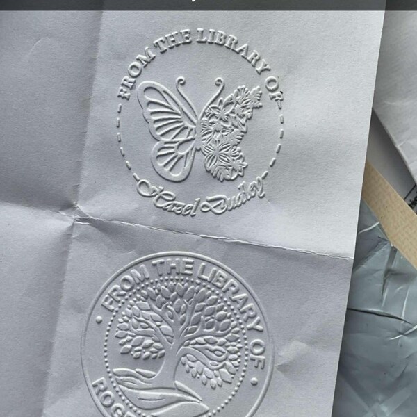 Custom Book Embosser, Wedding Embosser, Custom Embosser, Initials ...