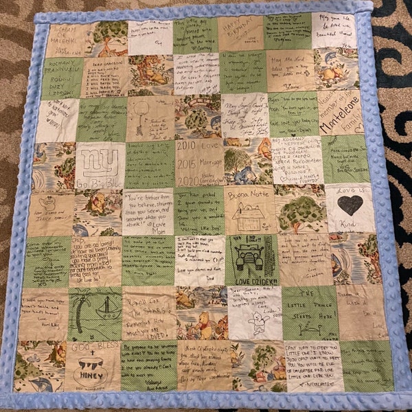 Silver and Gray Wedding Message Quilt Kit - Adult Size Lap Quilt ...