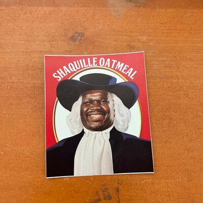 Shaquille Oatmeal Sticker , Meme Stickers, Funny Stickers, Shaquille O ...
