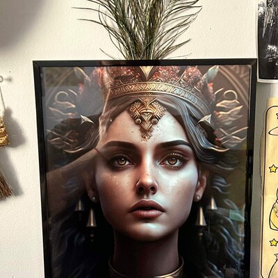 Bastet, Egyptian Cat Goddess Bast, Art Print, Goddess of Cats, Cat ...