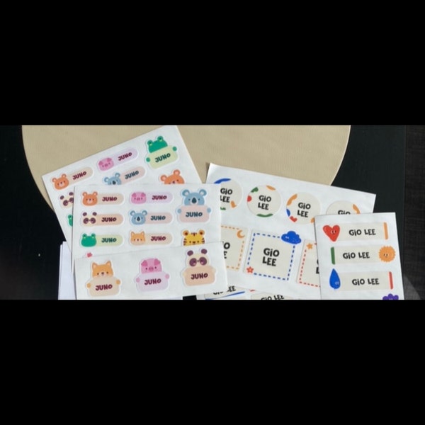 Kid Name Label｜laminated Kid Name Sticker｜waterproof Kid Name｜kids ...