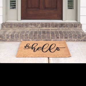 Oh Hello Doormat, Hello Welcome Mat, Housewarming Gift, Cute Doormat ...