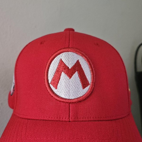 Mario Inspired Custom Embroidered Hat – Super Mario Gamer Cap With ...