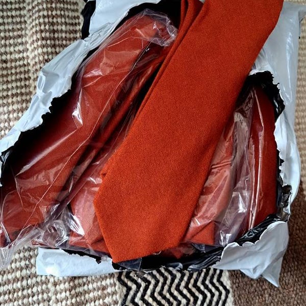 Sienna Wool Ties. Mens Sienna Tie. Paprika Colored Neckties for Men and ...