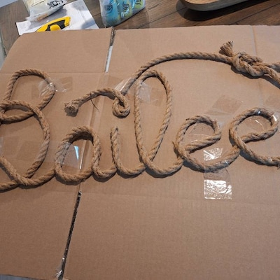 Large 8-10 Letters Custom Rope Wall Sign READ ITEM DESCRIPTION - Etsy