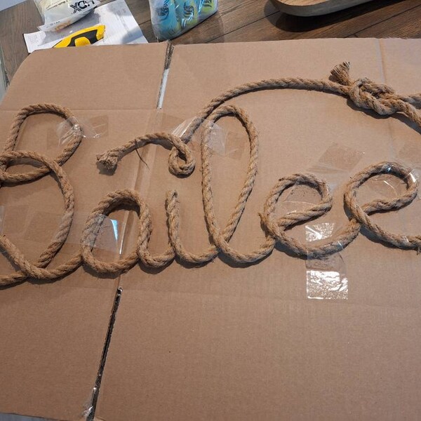 Medium (1-10 Letter) Custom Rope Wall Sign (READ ITEM DESCRIPTION) - Etsy