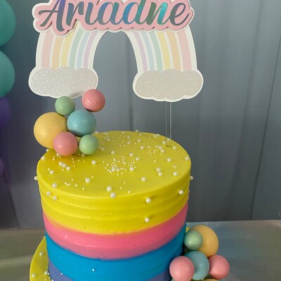 Rainbow Gable Box With Pastel Colors Rainbow With Bow. Great - Etsy