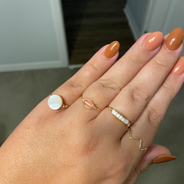 Wire Wrapped Translucent Ring, Translucent Ring - Etsy