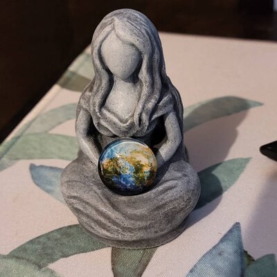 Earth Goddess Statue Gaia Statue Unique Mini Mother Earth Figurine - Etsy