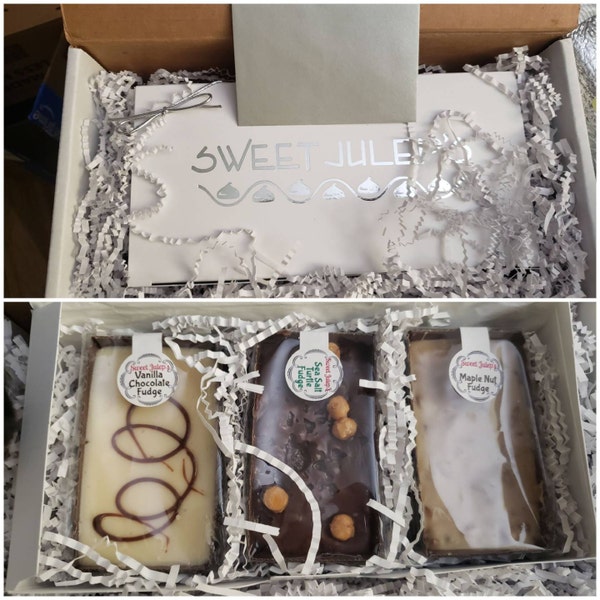 3 Piece Build Your Own Homemade Fudge Box / Triple Flavor Box - Etsy