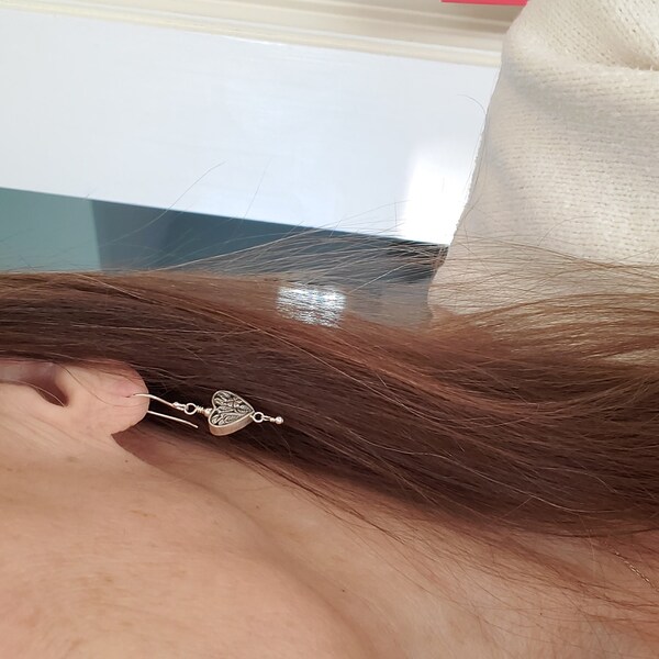 Extra Small Sterling Silver Flower Earrings on Lever Backs, Petite ...