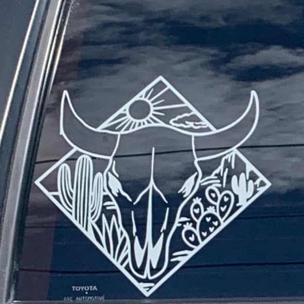 Desert Scene Diamond Shape Decal Sticker for Car, Laptop, Water Bottle ...