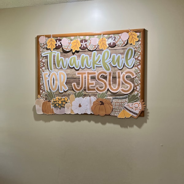 Modern Thanksgiving Bulletin Board Kit Thanksgiving Door Decor November ...