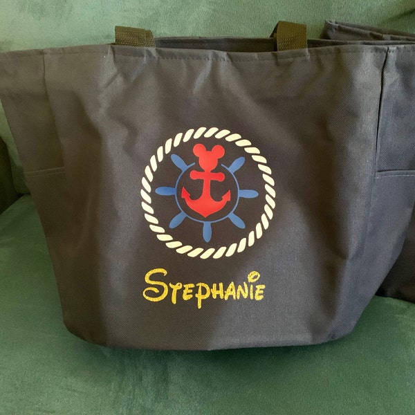 Personalized Disney Cruise Tote Bag With Zipper or Pockets | Custom ...