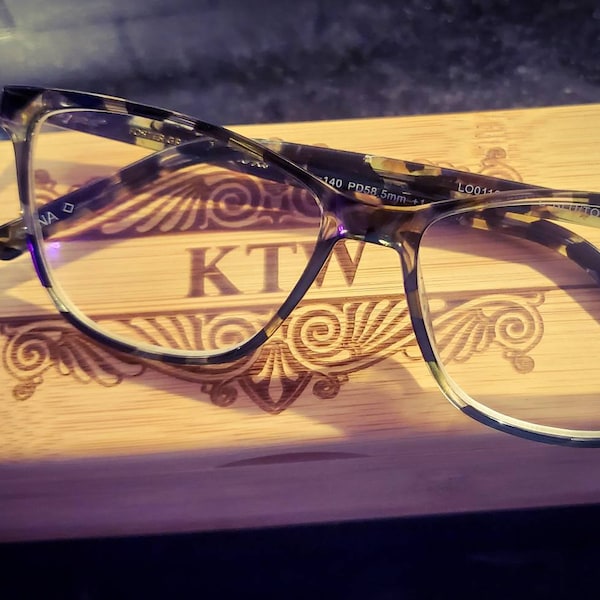 Personalized Wooden Glasses Case, Engraved Glasses Box, Wooden ...