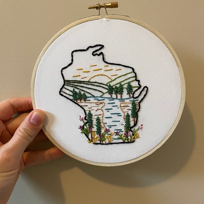 Wisconsin State Embroidery Pattern Instant Digital Download PDF ...