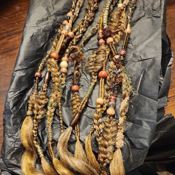Forest Fae Braids, Clip in Dreads, Fishtail Braids, Synthetic Dreads ...