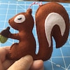 Squirrel Ornament Felt Pattern Squirrel Pattern Pattern - Etsy New Zealand