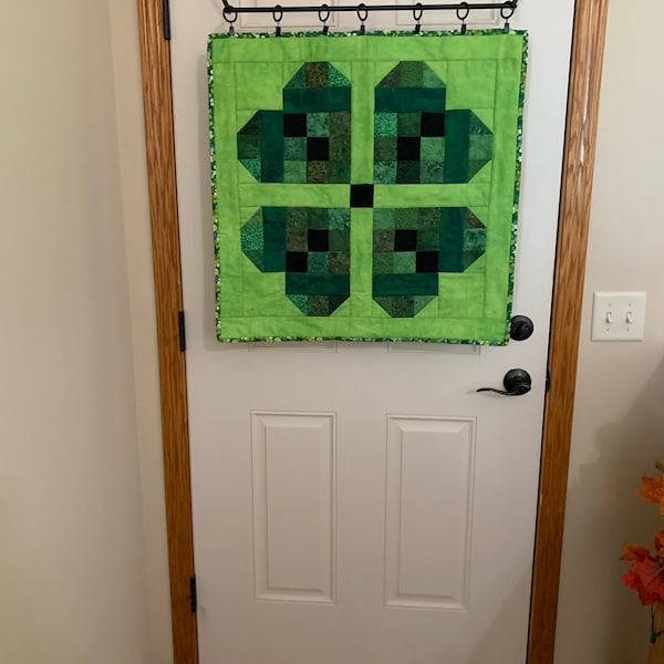 Digital PDF Quilt Block Pattern|four Leaf Clover Heart Quilt Block ...