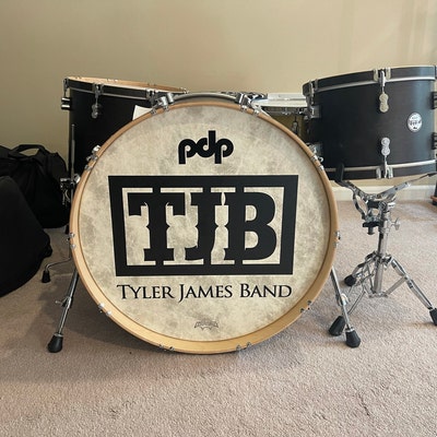 Custom Bass Drum Decal, Bass Drum Sticker, Custom Band Name Decal ...