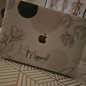 Pretty Light Pink Flora MacBook Case for New MacBook Air 15, M1 M2 Air ...