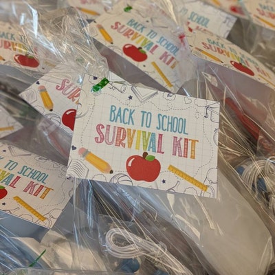 Survival Kit Back to School Tags, Teacher Gift, Instant Download, PTO ...