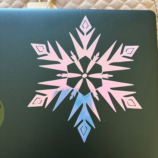 Holographic Disney Frozen Snowflake Vinyl Decal, Car Decal, Window ...