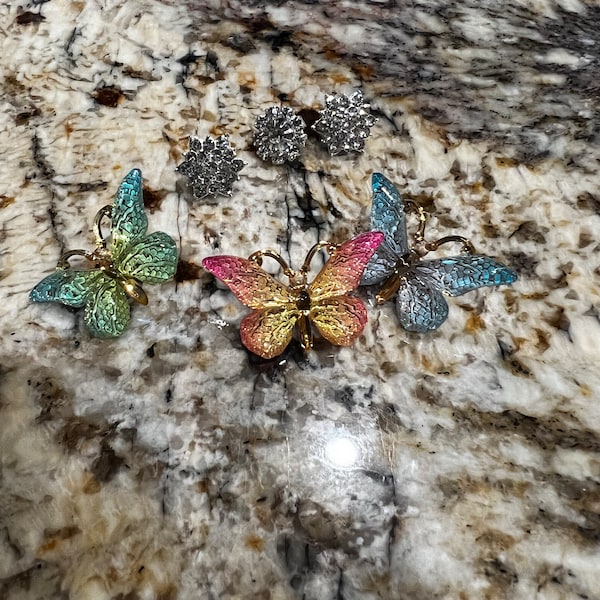 Butterfly Pushpins, Butterfly Thumbtacks, Glittery Butterfly Pins for ...