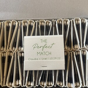 The Perfect Match Matchbooks Wedding Matchbook, Wedding Decor, Wedding ...